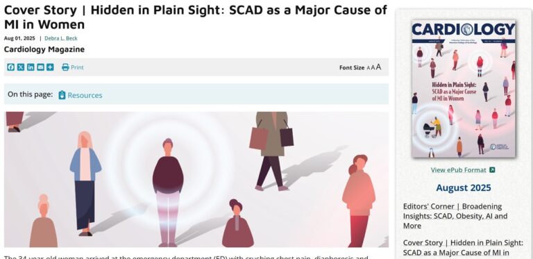 SCAD Research, Inc Spontaneous Coronary Artery Dissection | SCAD Makes ...